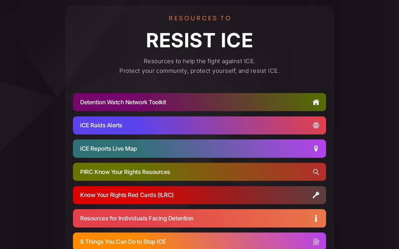 RESIST ICE